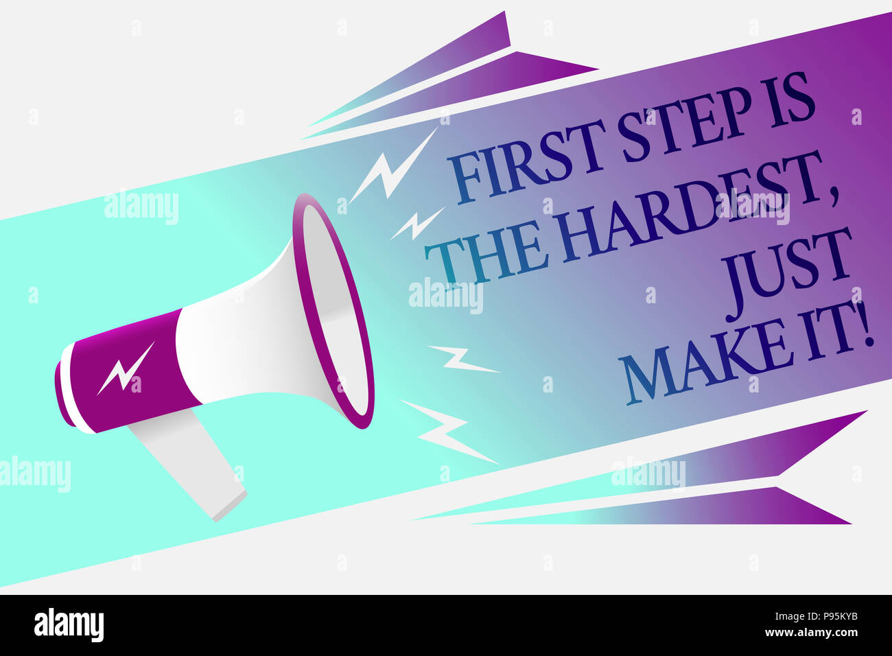 Text sign showing First Step Is The Hardest, Just Make It. Conceptual ...