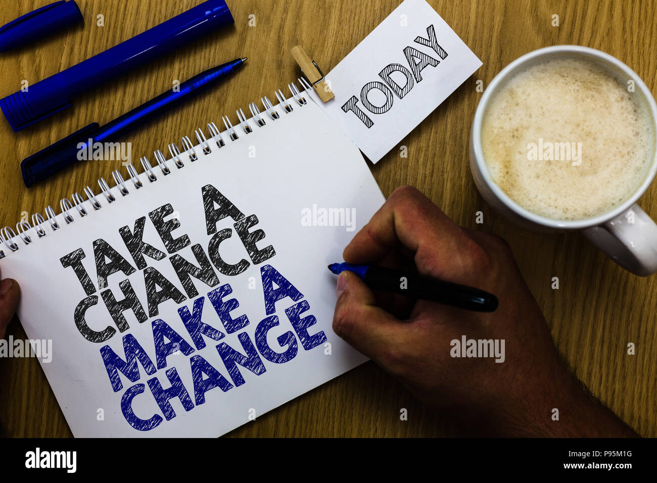 Text sign showing Take A Chance Make A Change. Conceptual photo dont ...