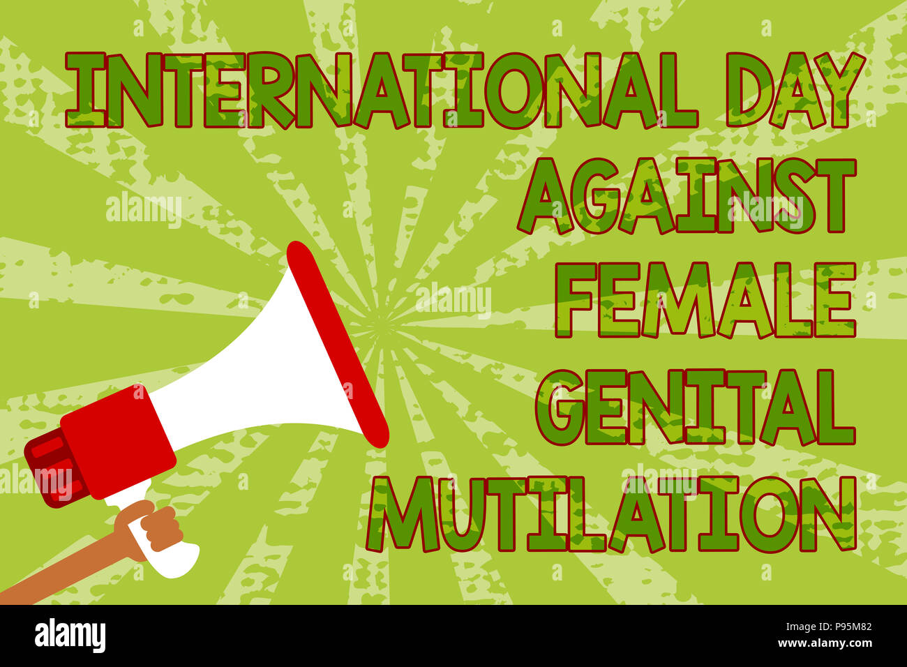 Writing note showing International Day Against Female Genital ...