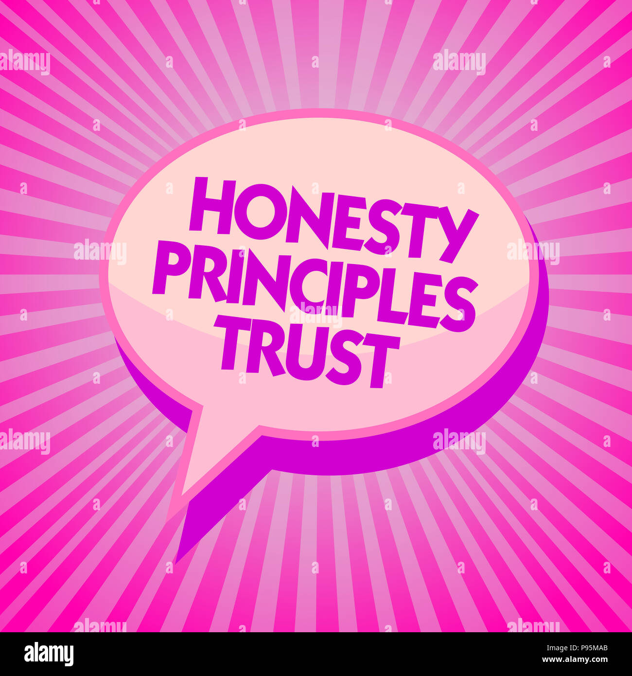 Text sign showing Honesty Principles Trust. Conceptual photo believing ...