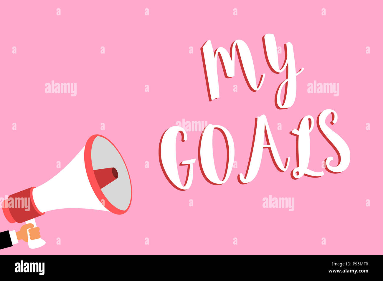 Word writing text My Goals. Business concept for Future or desired ...