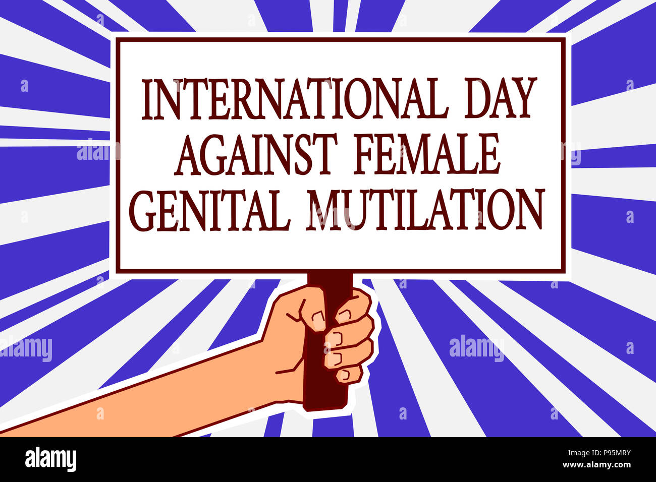Text sign showing International Day Against Female Genital Mutilation ...