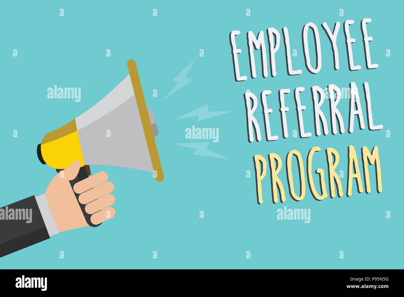 Text sign showing Employee Referral Program. Conceptual photo employees ...