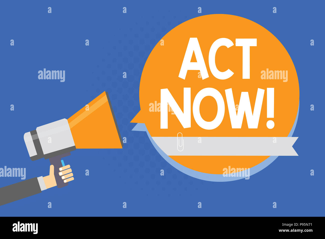 Text sign showing Act Now. Conceptual photo Having fast response Asking ...