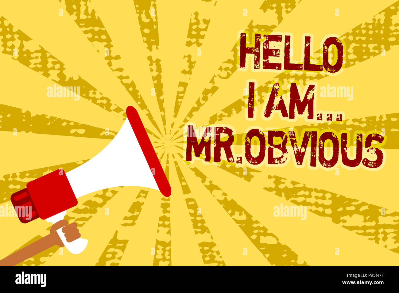 Conceptual hand writing showing Hello I Am.. Mr.Obvious. Business photo ...
