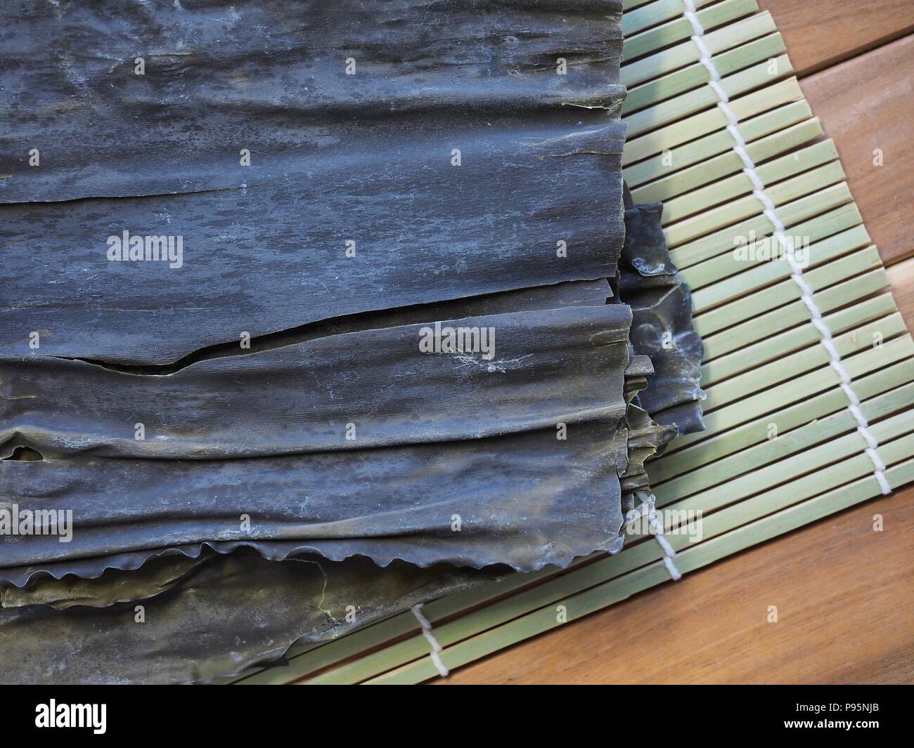 Asian food ingredients Dried kelp Stock Photo - Alamy