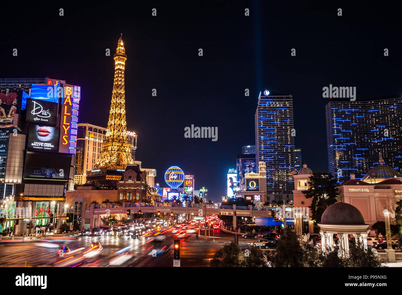 Las Vegas, Nevada, United States - May 27, 2013: Panorama night ...