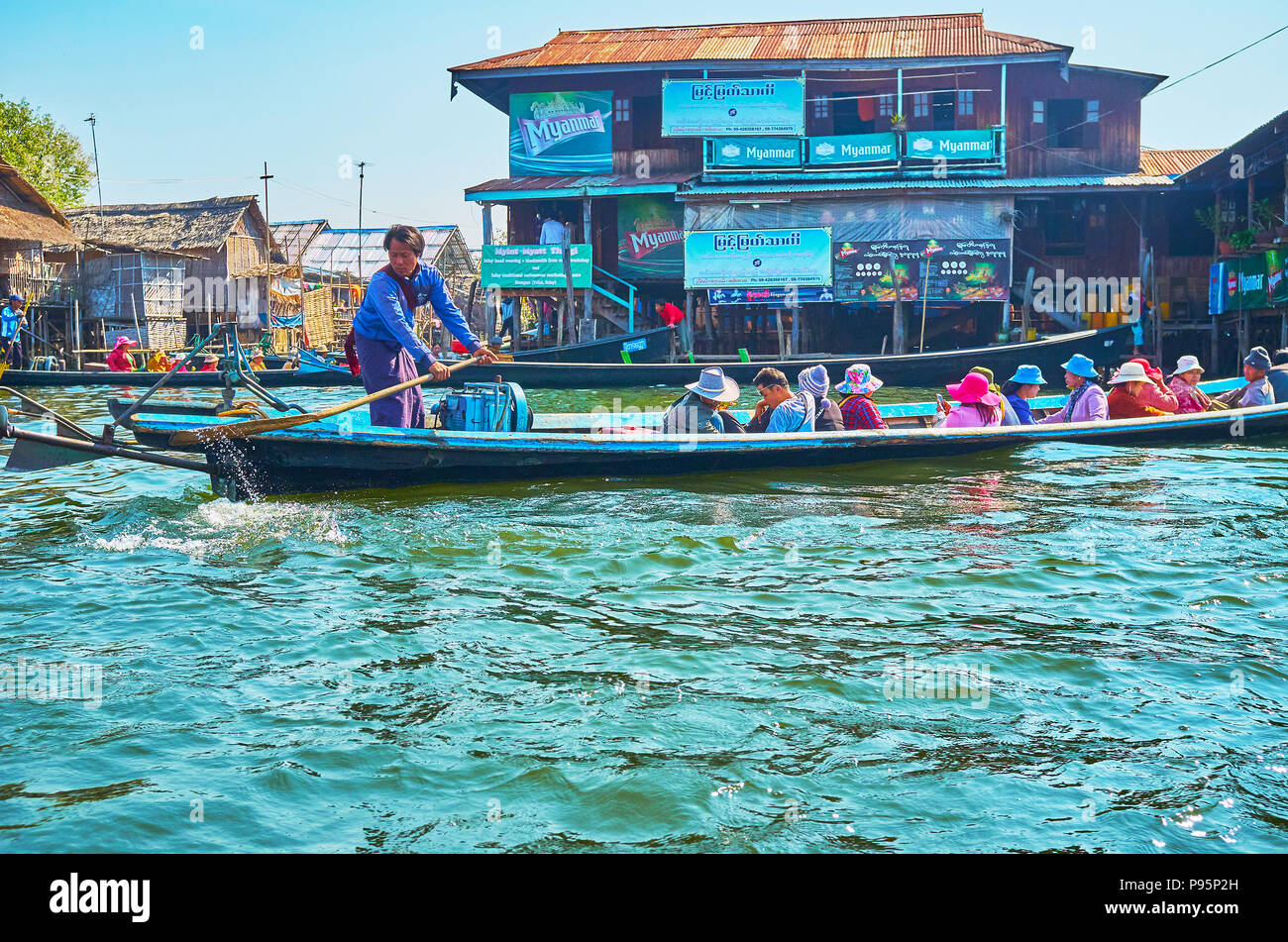 Southeast asia myanmar burma inlay lake agriculture hi-res stock ...