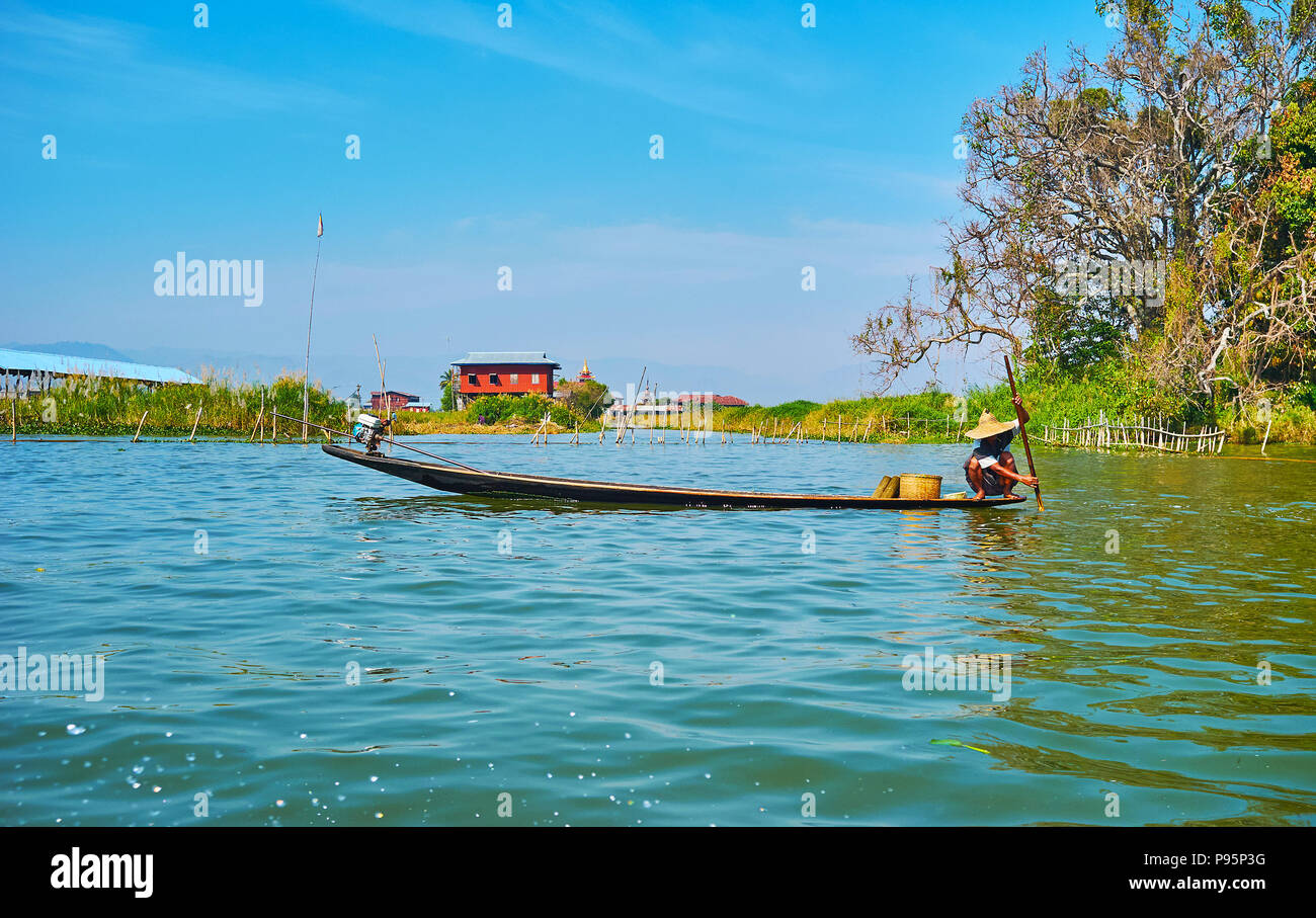 Southeast asia myanmar burma inlay lake agriculture hi-res stock ...