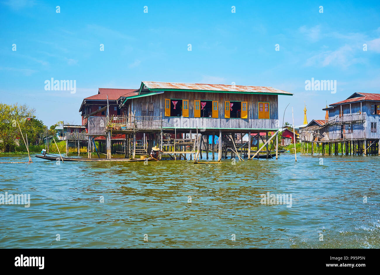 Southeast asia myanmar burma inlay lake agriculture hi-res stock ...