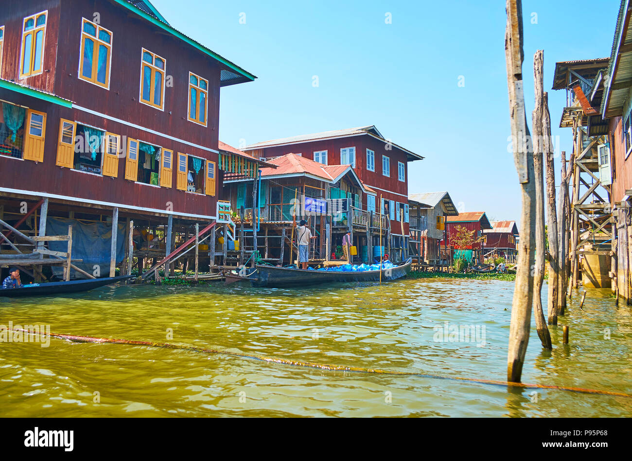 Southeast asia myanmar burma inlay lake agriculture hi-res stock ...