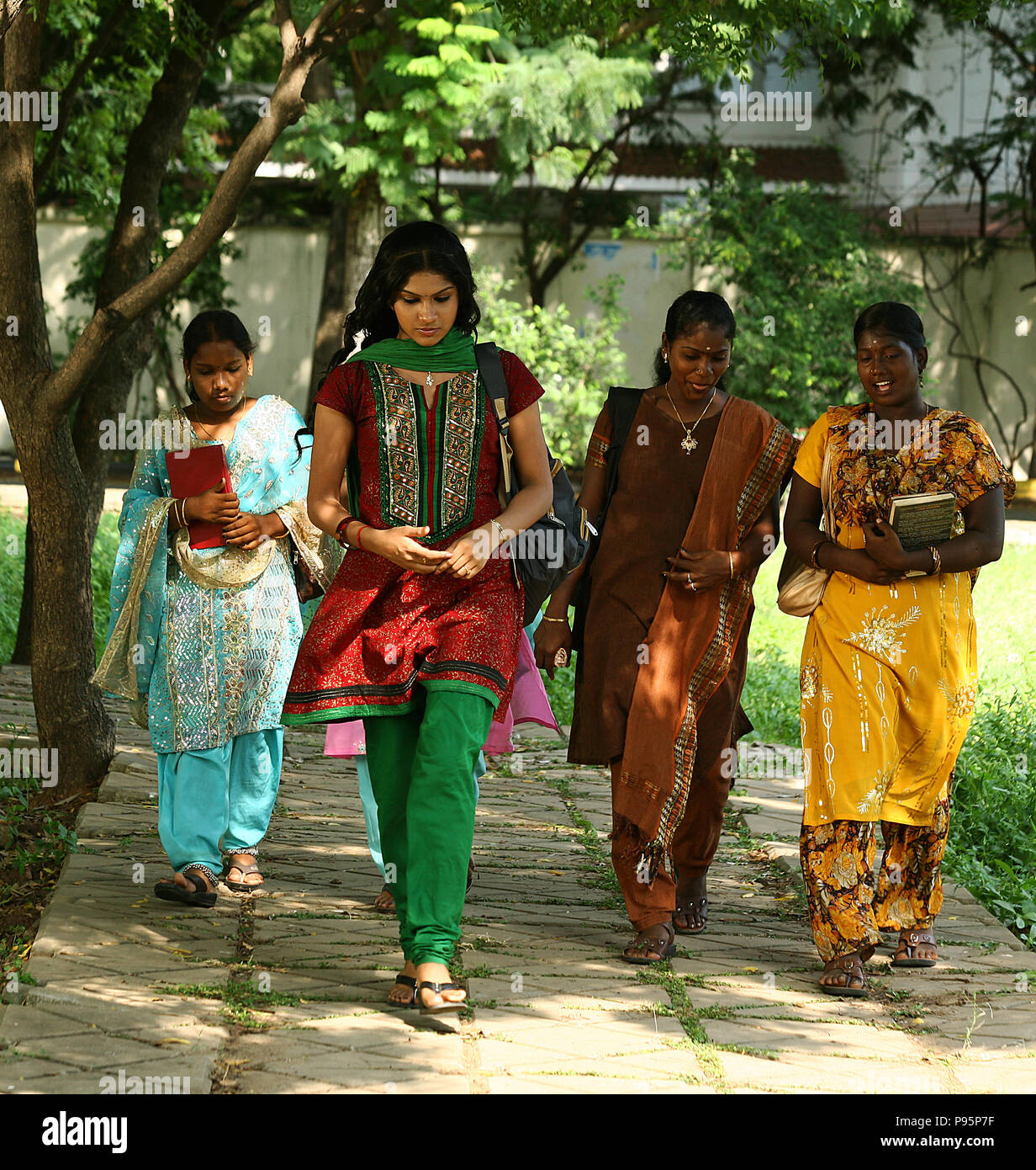 College Students Walking On Campus