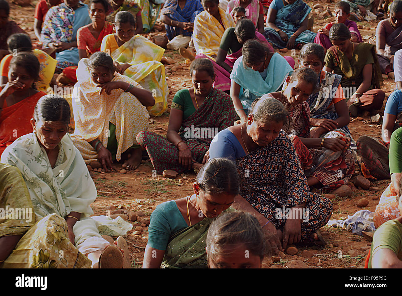 Women workers in rural agriculture strike Stock Photo - Alamy
