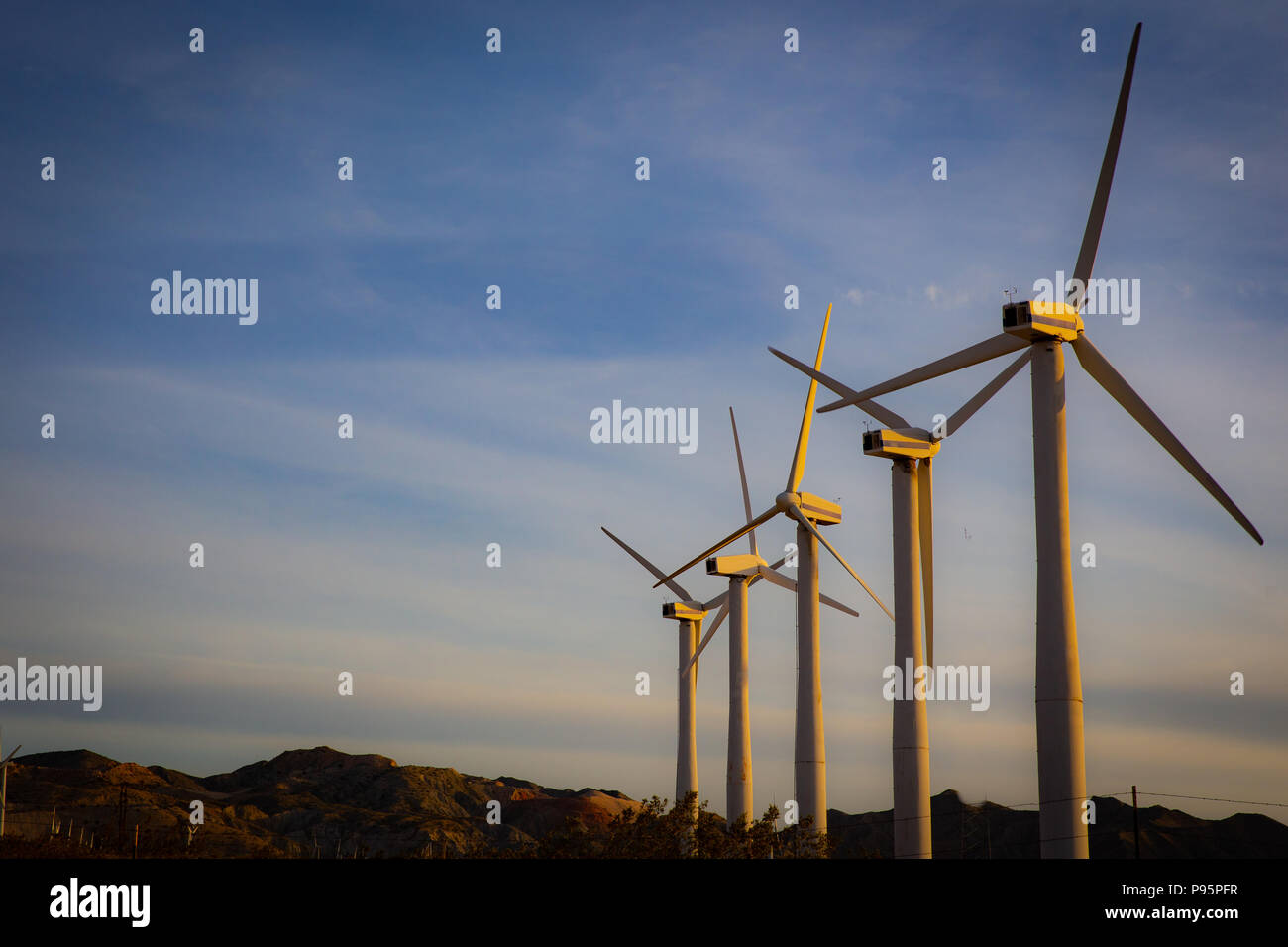 Row of wind turbines hi-res stock photography and images - Alamy