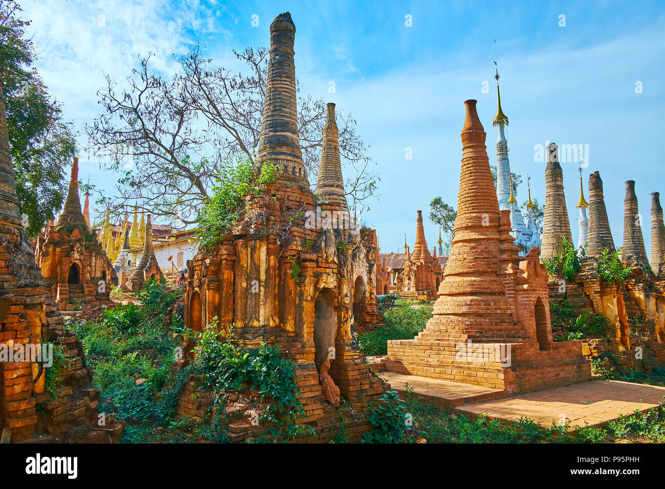 The unique architecture of Nyaung Ohak historical site - the dense ...