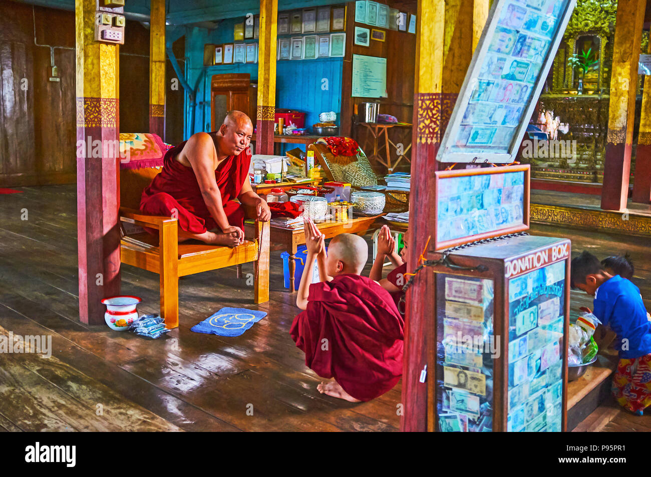 Monk in chair hi-res stock photography and images - Alamy