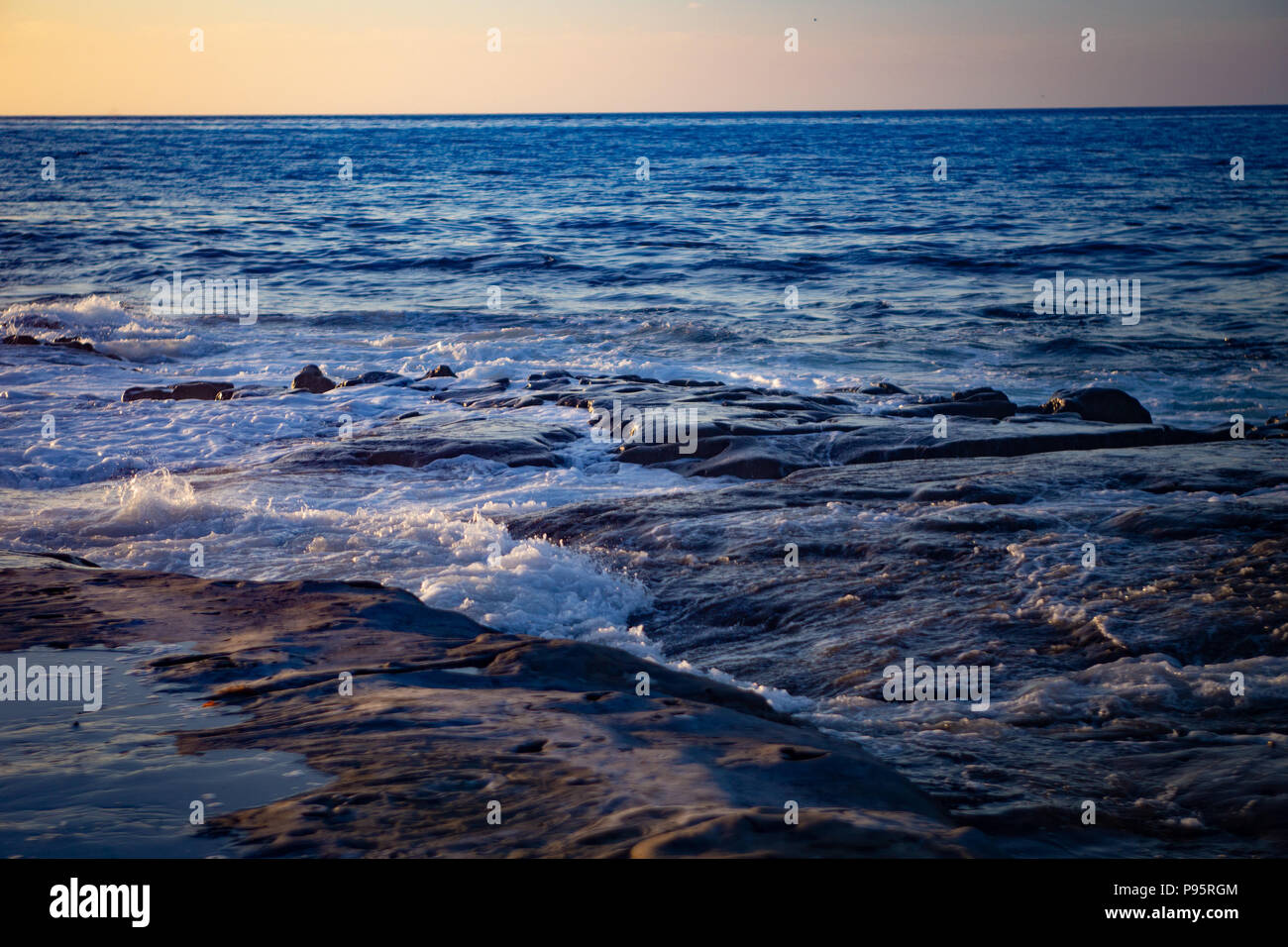 The Crisp Blue Pacific Ocean a little Choppy Stock Photo - Alamy