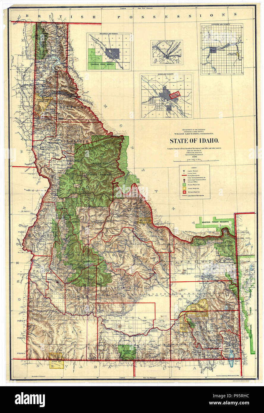 Old state maps hi-res stock photography and images - Alamy