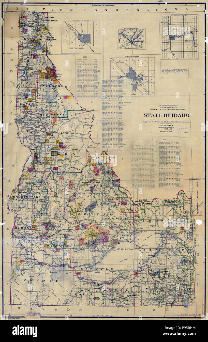 Old state maps hi-res stock photography and images - Alamy
