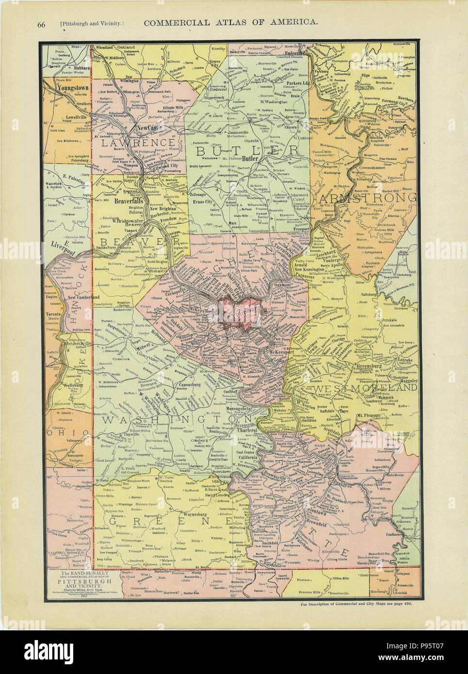 Pittsburgh historical map hi-res stock photography and images - Alamy