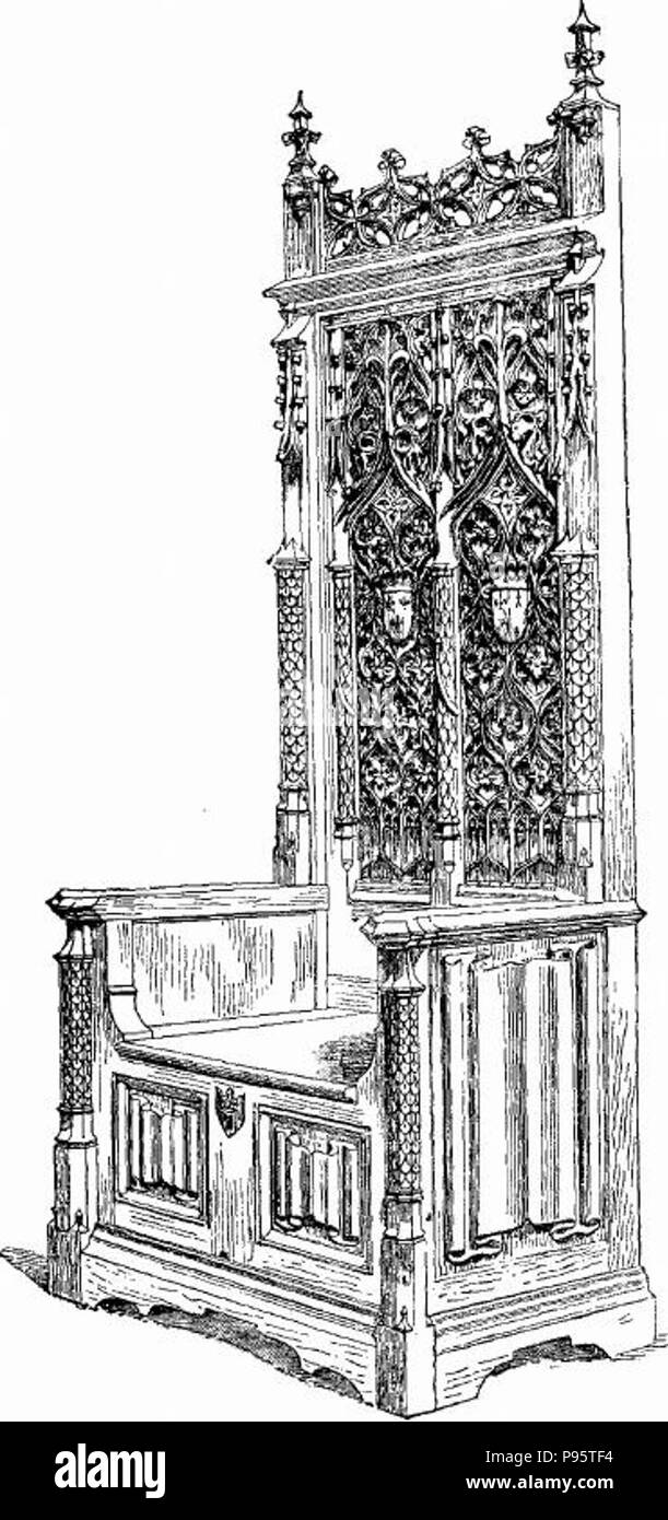 A High-backed Chair (XV. Century Stock Photo - Alamy