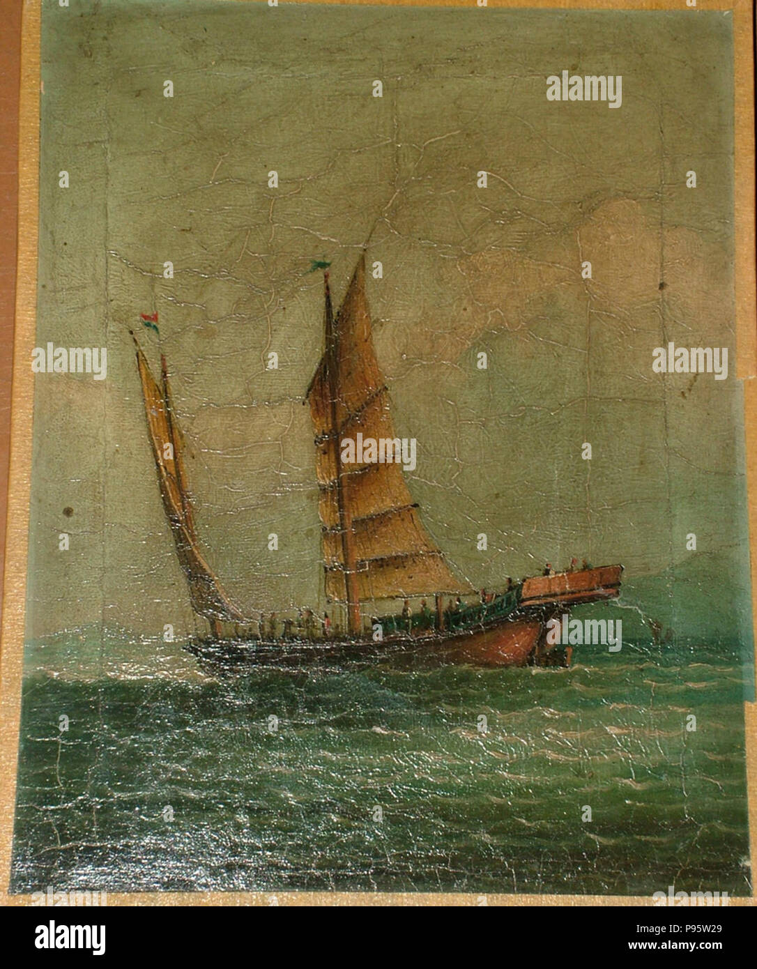 A junk under sail Stock Photo - Alamy