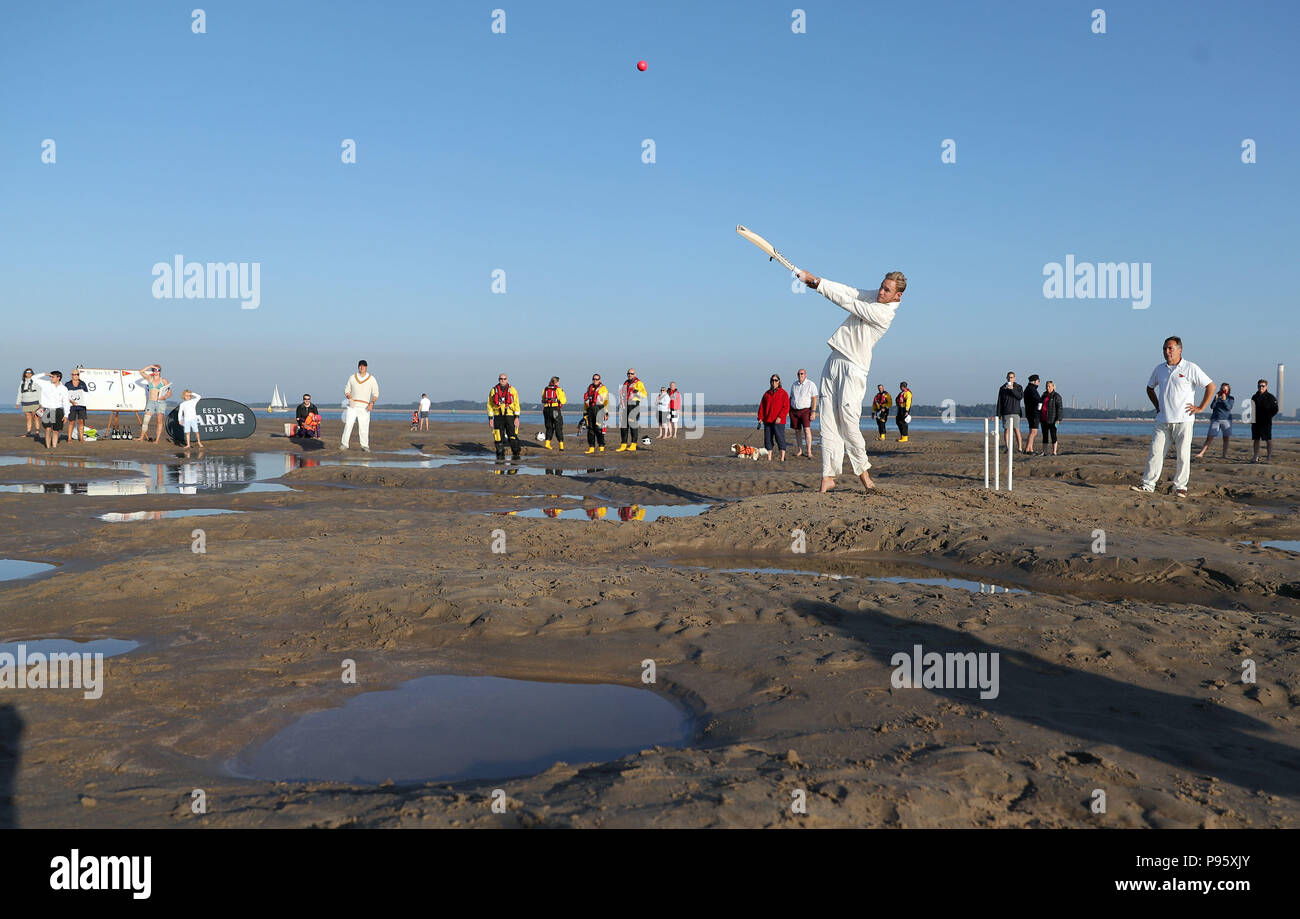 Annual bramble bank cricket match against island sailing club hi-res ...