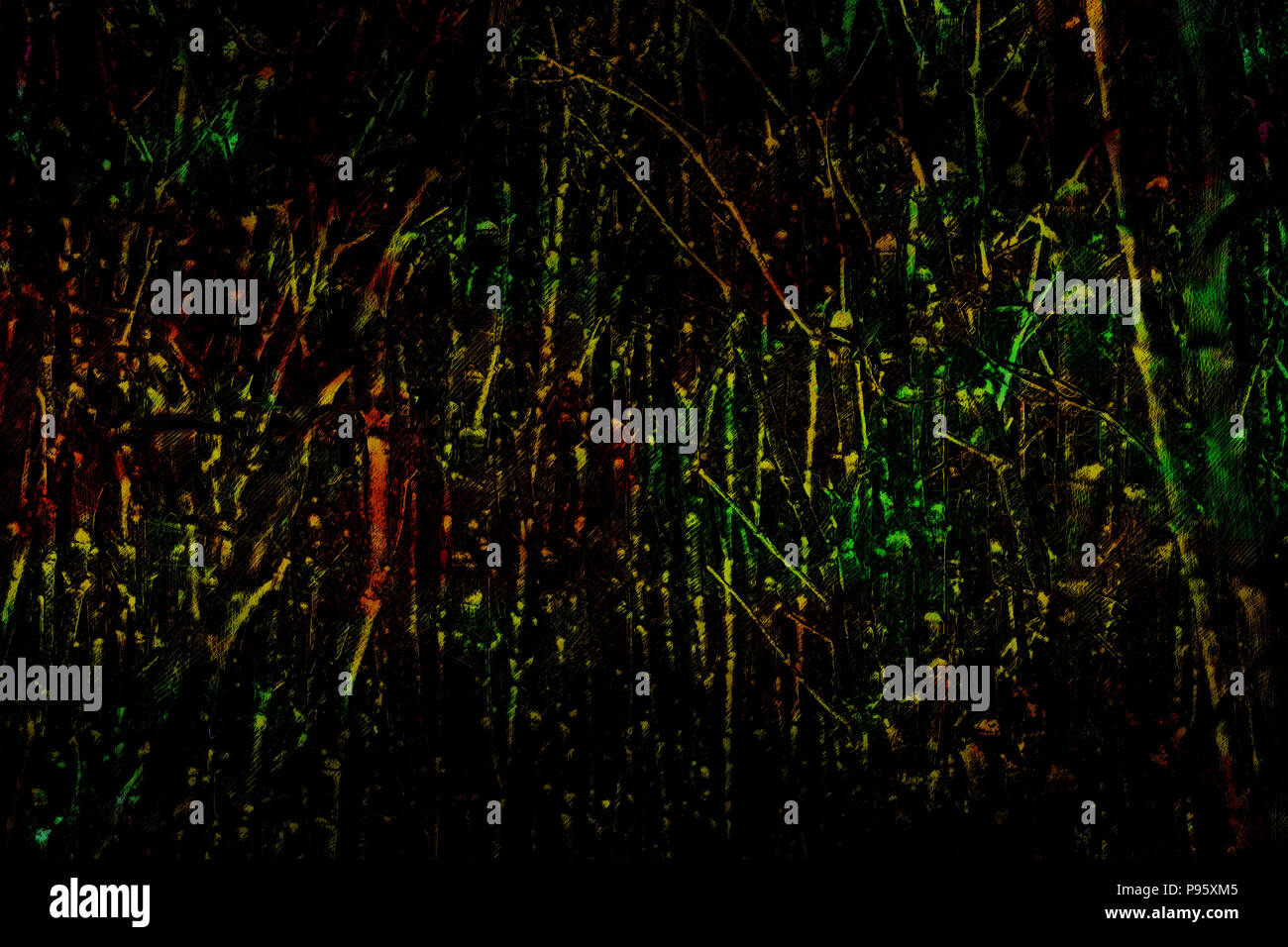 Abstract Trunk tree forest on watercolor painting background Stock ...