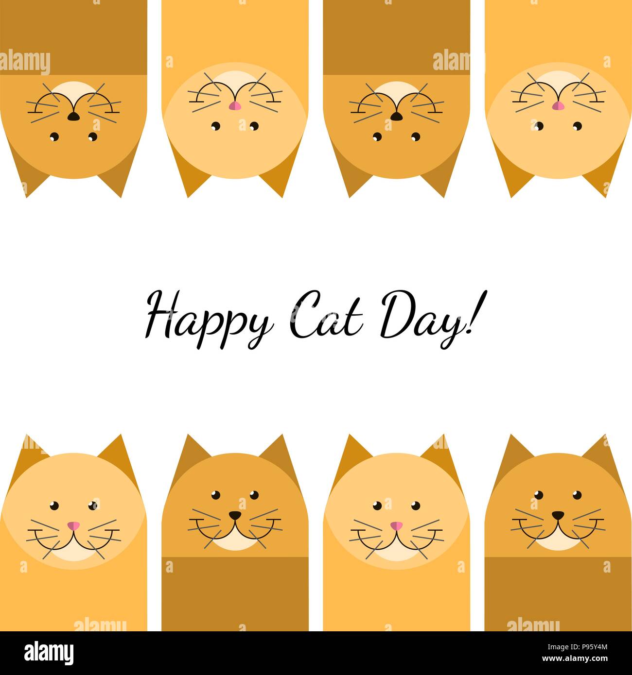 Happy cat day Stock Vector Images - Alamy