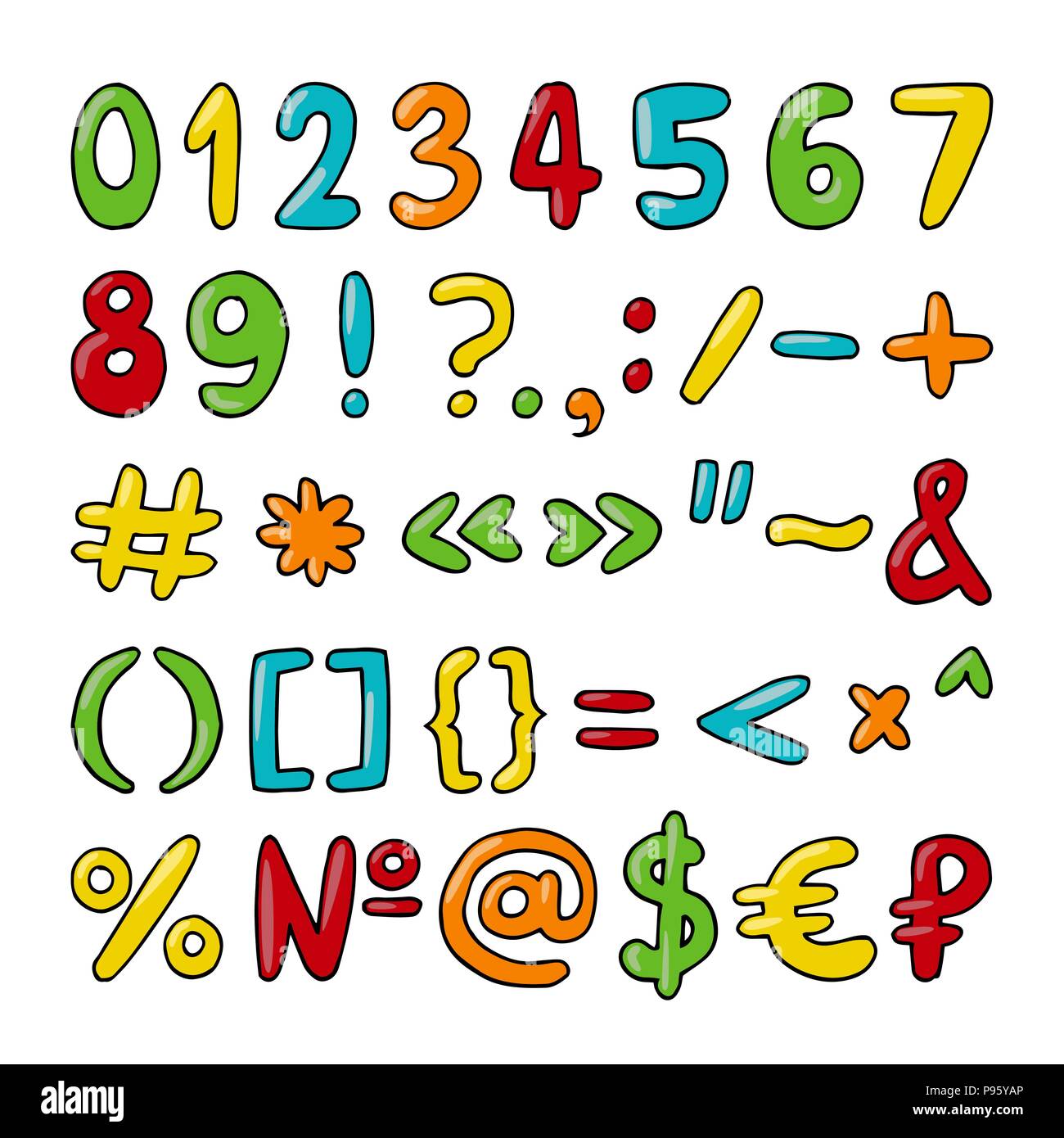 Numbers Symbols And Punctuation Marks In English