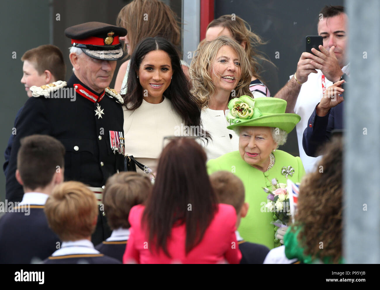 The Queen and Meghan Markle visit Runcorn Featuring: Meghan, Duchess of ...