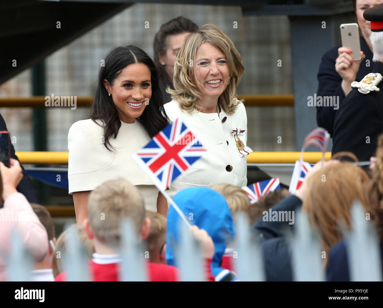 The Queen and Meghan Markle visit Runcorn Featuring: Meghan, Duchess of ...