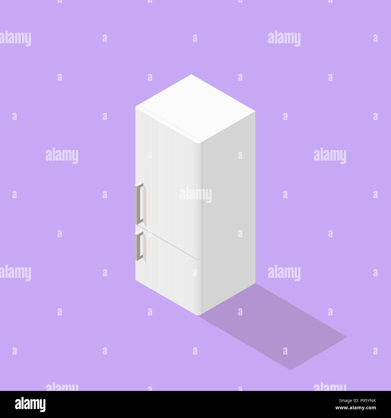 Low poly isometric fridge. Realistic icon. Isolated illustration of ...