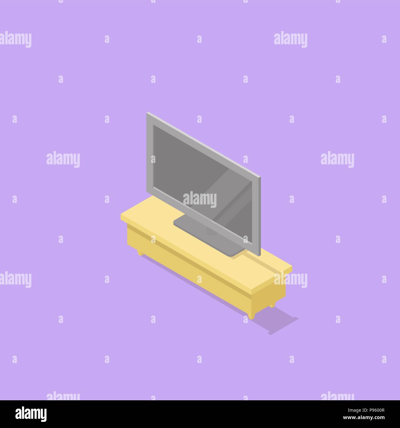 Low poly isometric tv stand with tv Stock Vector Image & Art - Alamy