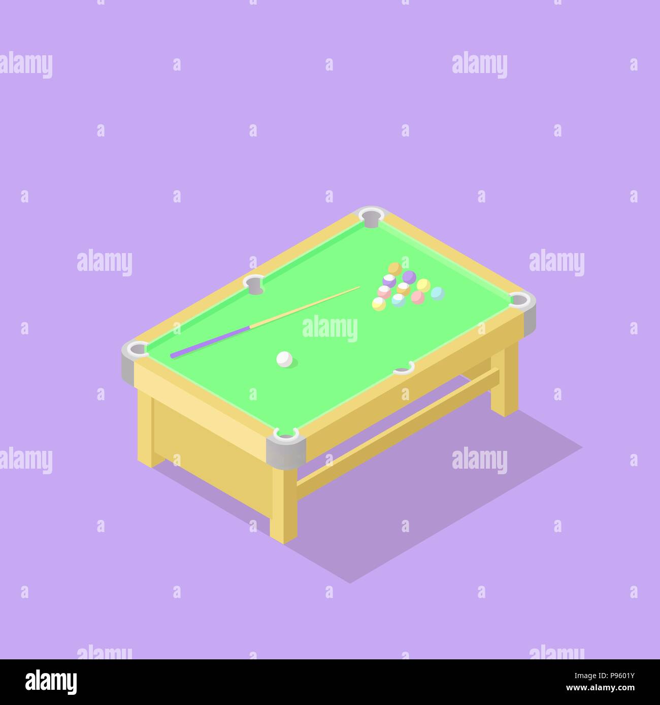 Pool table illustration hi-res stock photography and images - Alamy