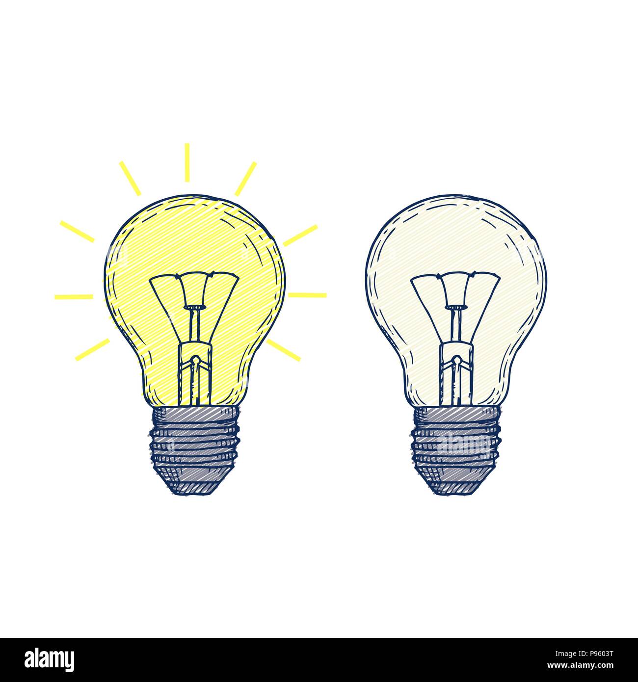 Simple Light Bulb Drawing