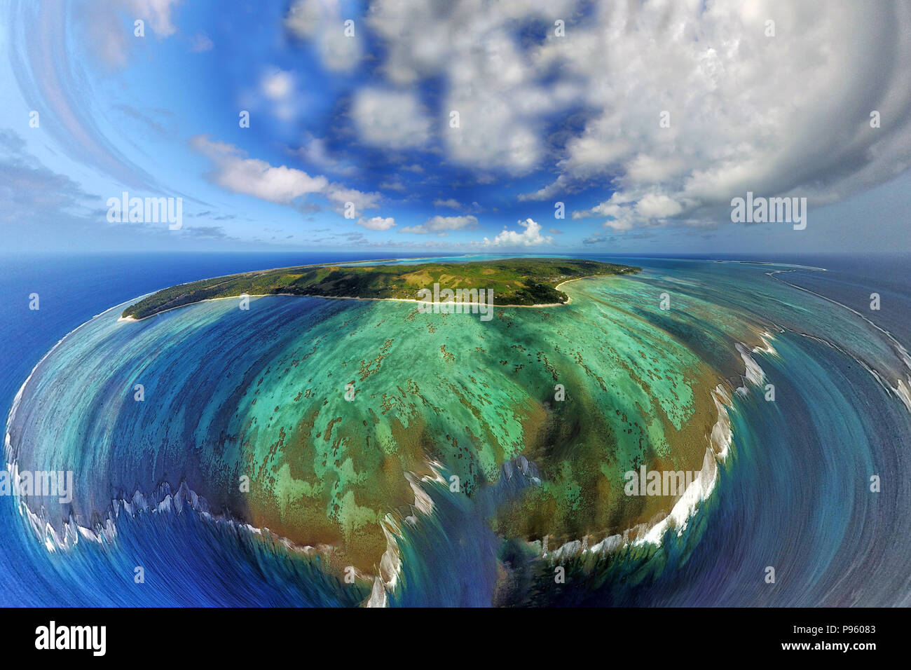 Aitutaki cook islands aerial hi-res stock photography and images - Alamy