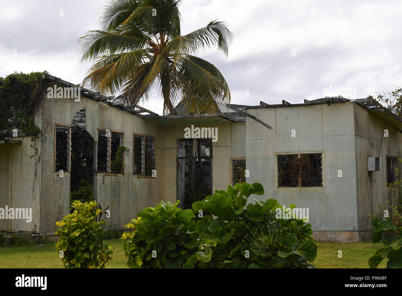 Polynesia cook island bungalow house view Stock Photo - Alamy