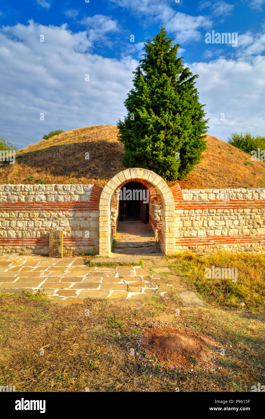 Entrance and stone wall of ancient sanctuary Stock Photo - Alamy