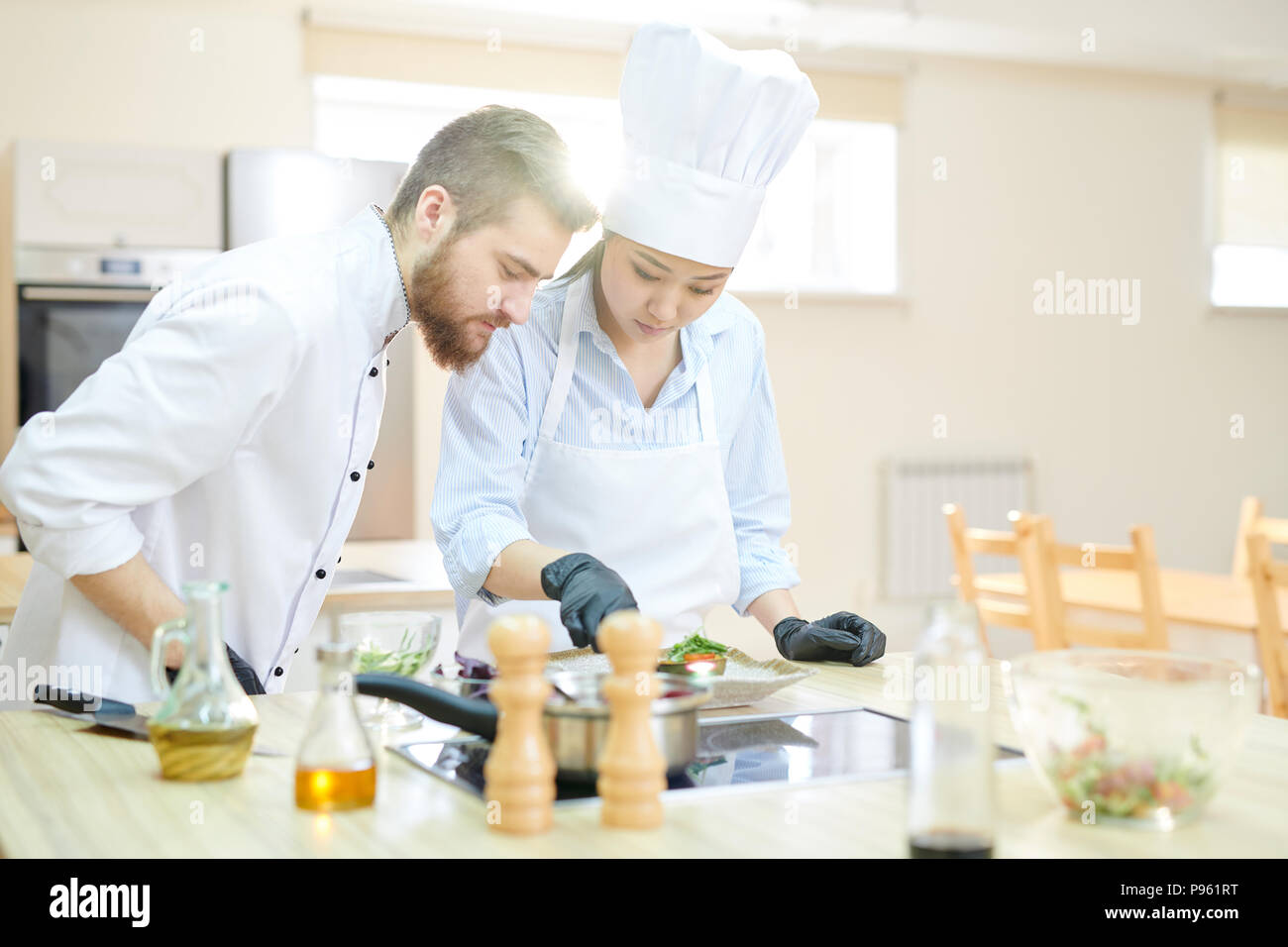 Work in Kitchen Stock Photo - Alamy