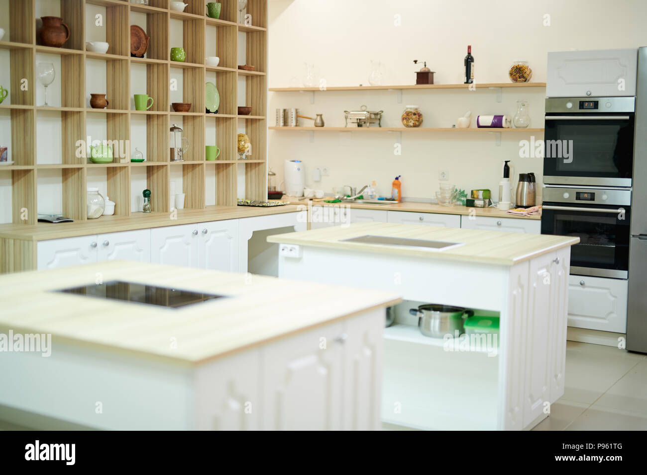 Restaurant kitchen interior set hi-res stock photography and images - Alamy