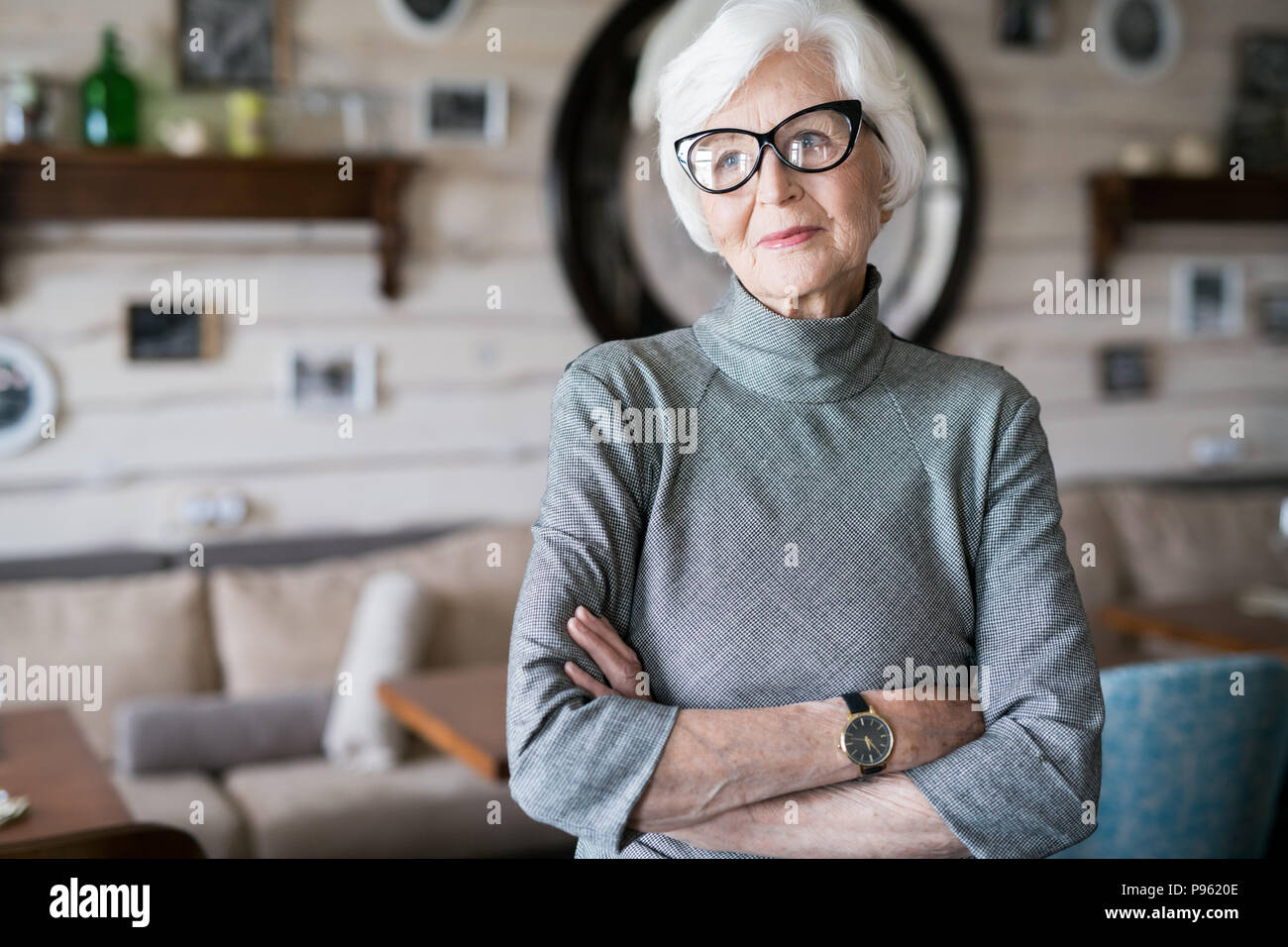 Elegant senior lady Stock Photo - Alamy