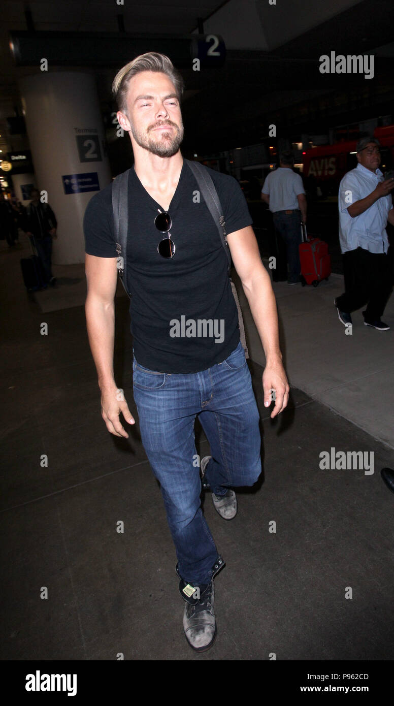 Derek Hough at Los Angeles International Airport (LAX) Featuring: Derek ...