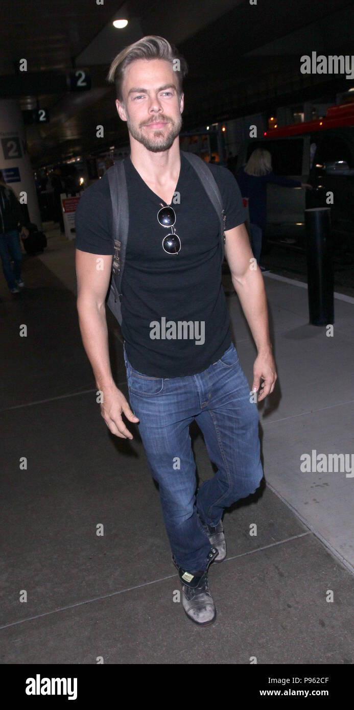 Derek Hough at Los Angeles International Airport (LAX) Featuring: Derek ...