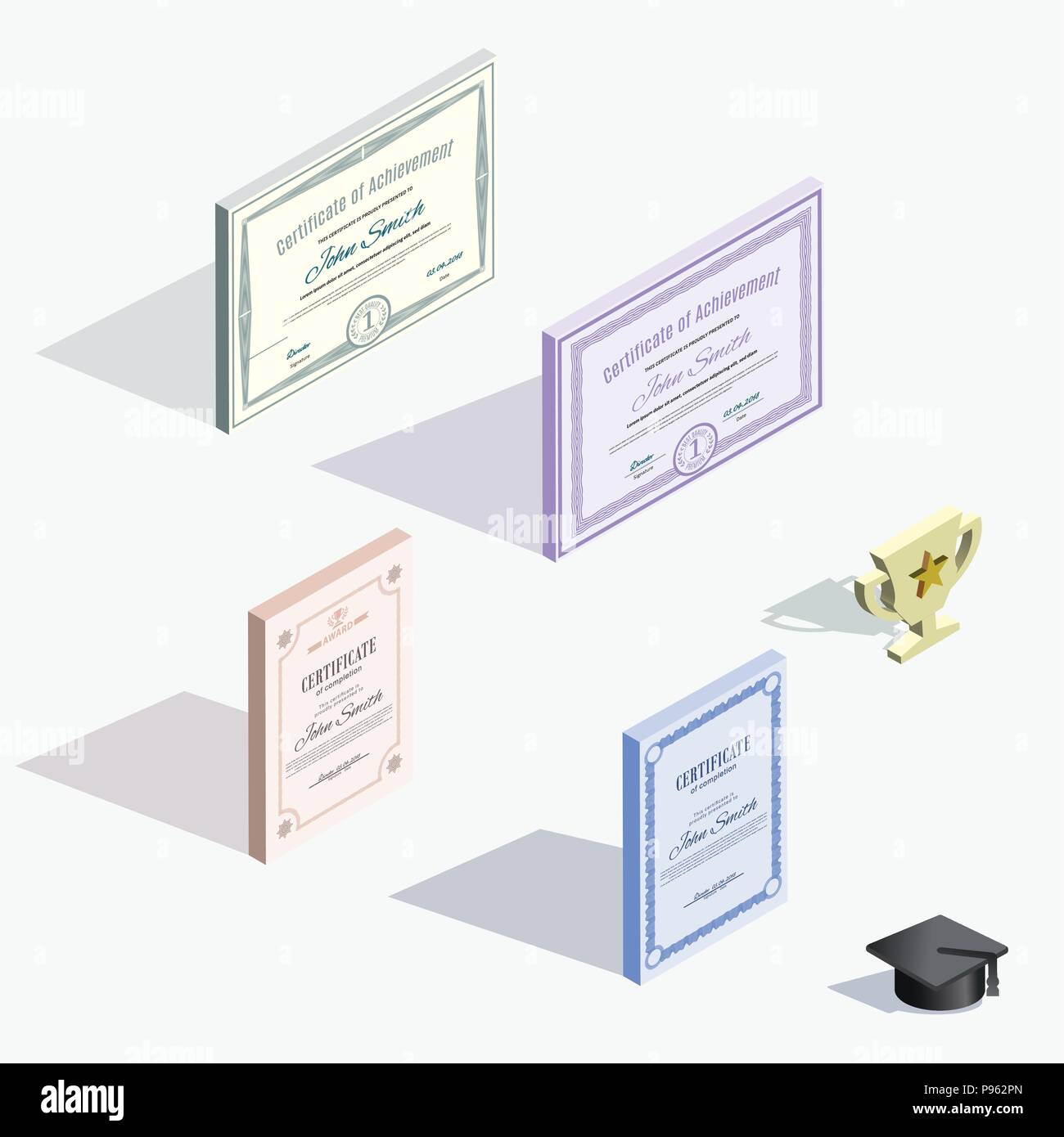 Official certificates Stock Vector Images - Alamy