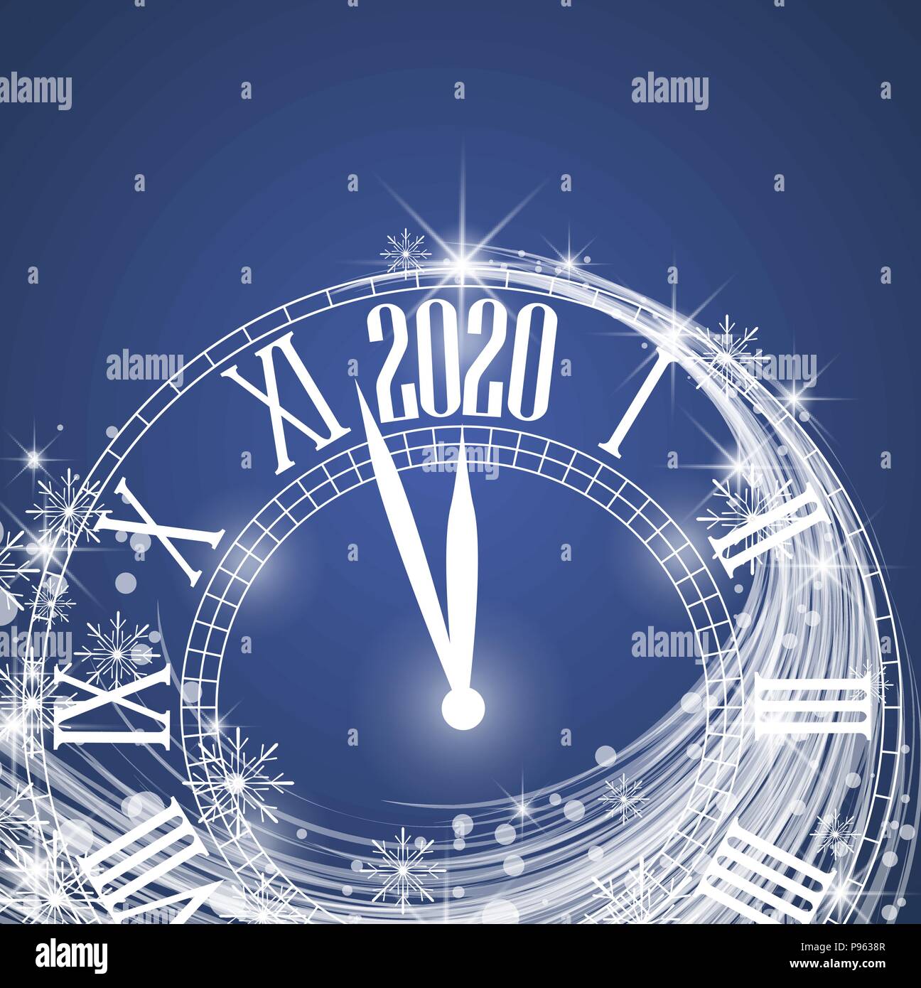 Happy New Year 2020, vector illustration Christmas background with ...
