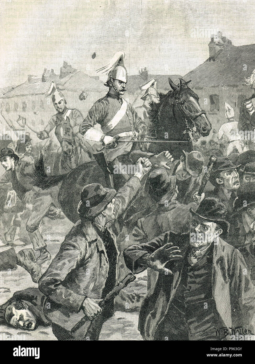 Belfast riots August 1872. The 4th Dragoon Guards, and the 78th ...
