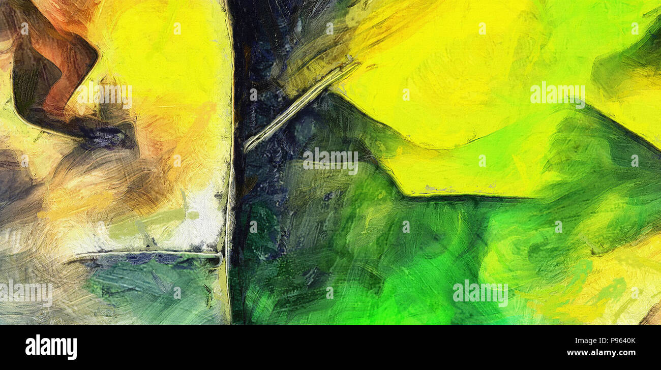 Colorful Abstract Oil Painting Stock Photo - Alamy