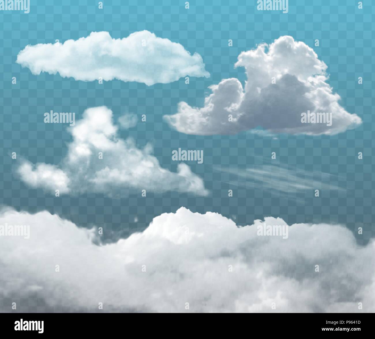 Realistic Cloud Vector