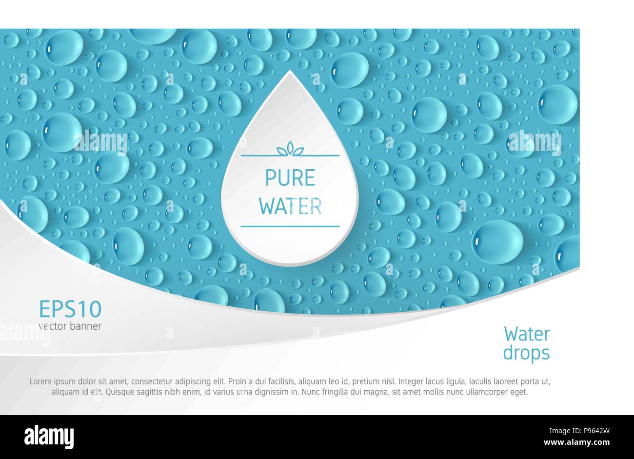 Water drop banner Stock Vector Image & Art - Alamy